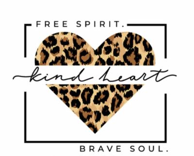 Large Cheetah Leopard Print Heart Transfer Patch Iron On Free Spirit ...