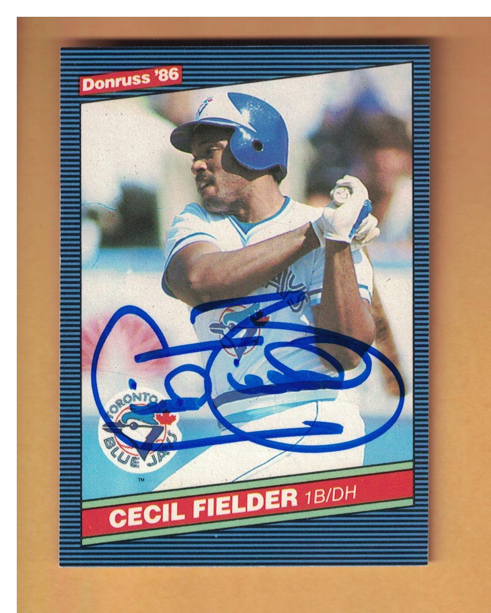 Cecil Fielder Autographed 1986 DONRUSS BASEBALL ROOKIE CARD SIGNED ...