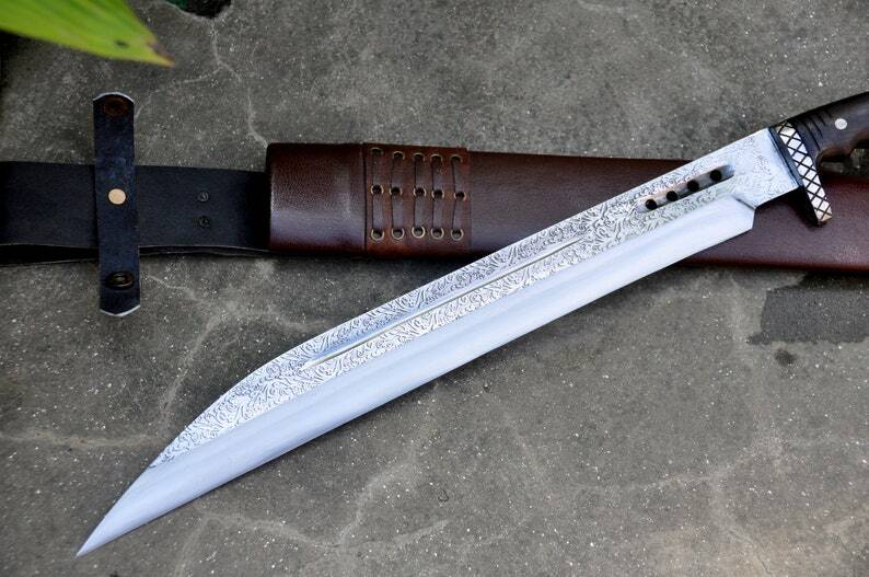 Seax sword-18 inches Blade Viking Seax- Hand forged seax sword with ...
