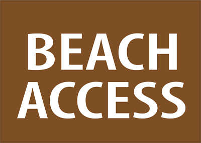 BEACH ACCESS SIGN| Laminated Vinyl Decal Sticker Label | eBay