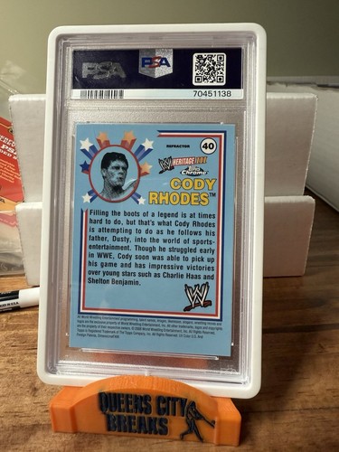 2008 Topps Chrome WWE Heritage III Refractor Cody Rhodes #40 PSA 8 ...