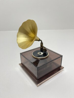 Vtg Wind Up Gramophone Victrola Record Player Toyo Japan Music Box ...