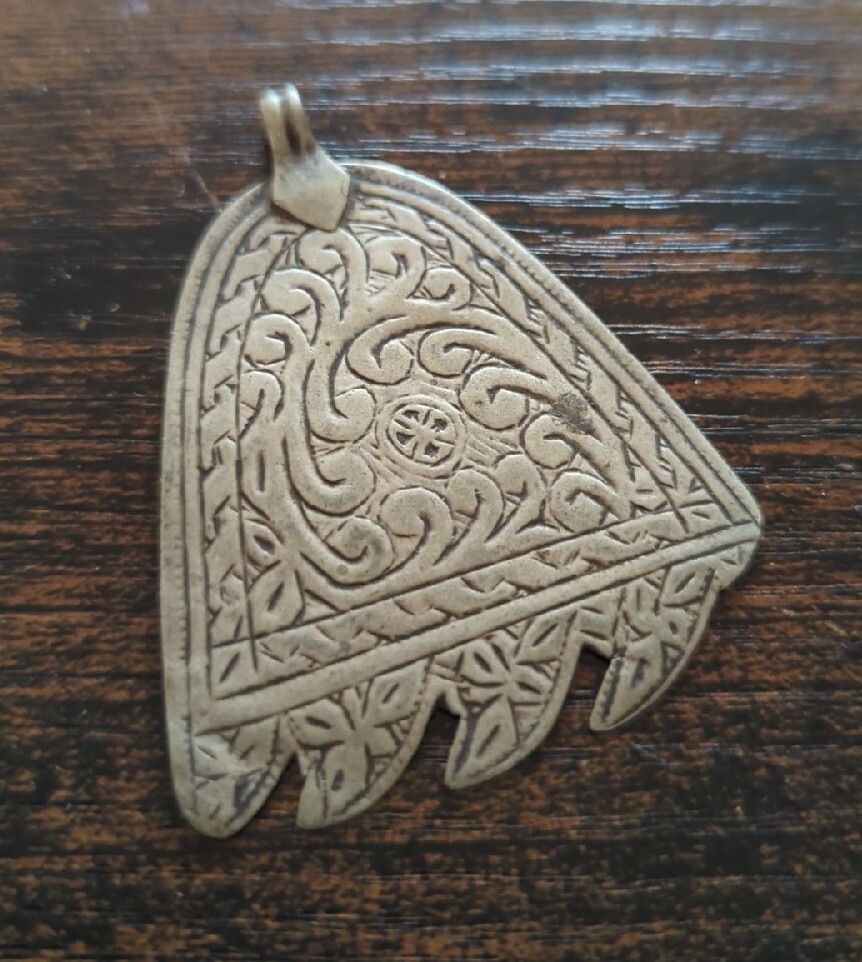 Authentic Antique Hamsa Moroccan Berber Talisman Pendant Hand of Fatima ...