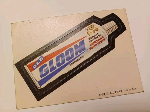 1973 Topps Wacky Packages Old Gloom Toothpaste Ludlow Camel Back 1st ...