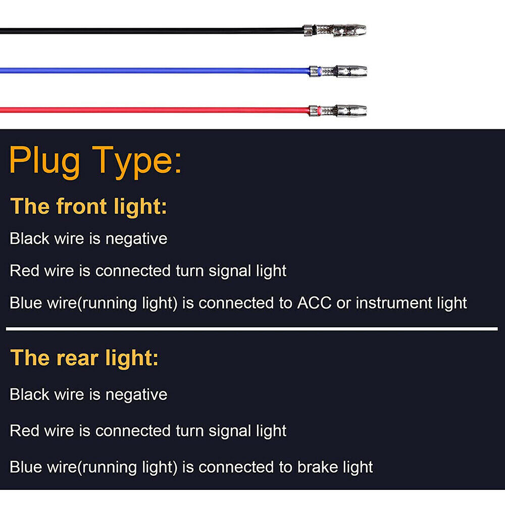 Motorcycle LED Sequential Flowing Turn Signal Indicator Lights Amber ...