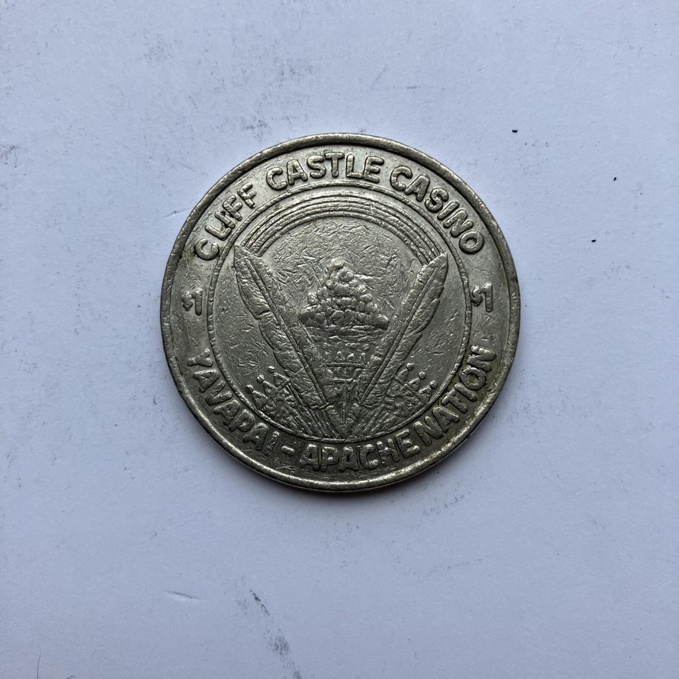 Vintage Cliff Castle Casino $1 One Dollar Gaming Token Coin Camp Verde ...