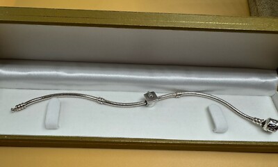 Pandora 7” Bracelet With Sterling Zable Bead Charm “ Graduation Cap” | eBay