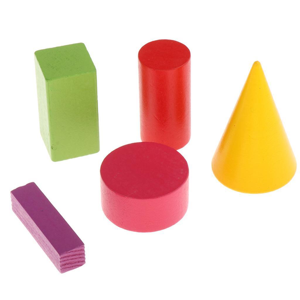 16pcs/set 3D Shapes Geometric Solids Wooden Educational Toys | eBay