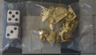 Set of 11 Monopoly Deluxe Gold Tokens + Dice Brand New Sealed | eBay
