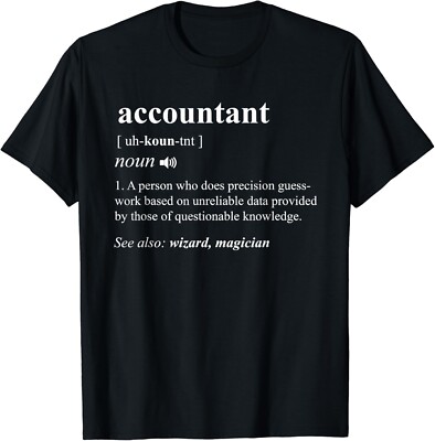 Accountant Definition Noun Accounting Major CPA Funny Gift Unisex T ...