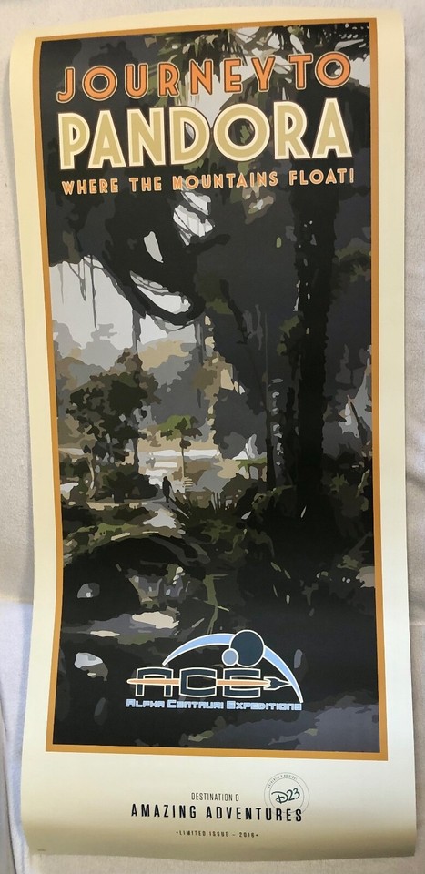 Disney Avatar Pandora Posters Alpha Centauri Expeditions 2016 27 x 12 ...