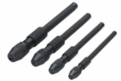 Pin vice set 4 pieces different sizes watchmakers tool drill burs chuck ...