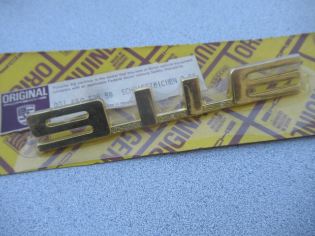 Original Porsche 911t Chrome Rear Deck Lid Emblem Badge for sale online ...