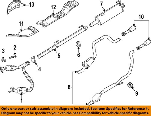 Ram CHRYSLER OEM 13-14 1500 5.7L-V8 Exhaust-Converter & Pipe Clamp ...