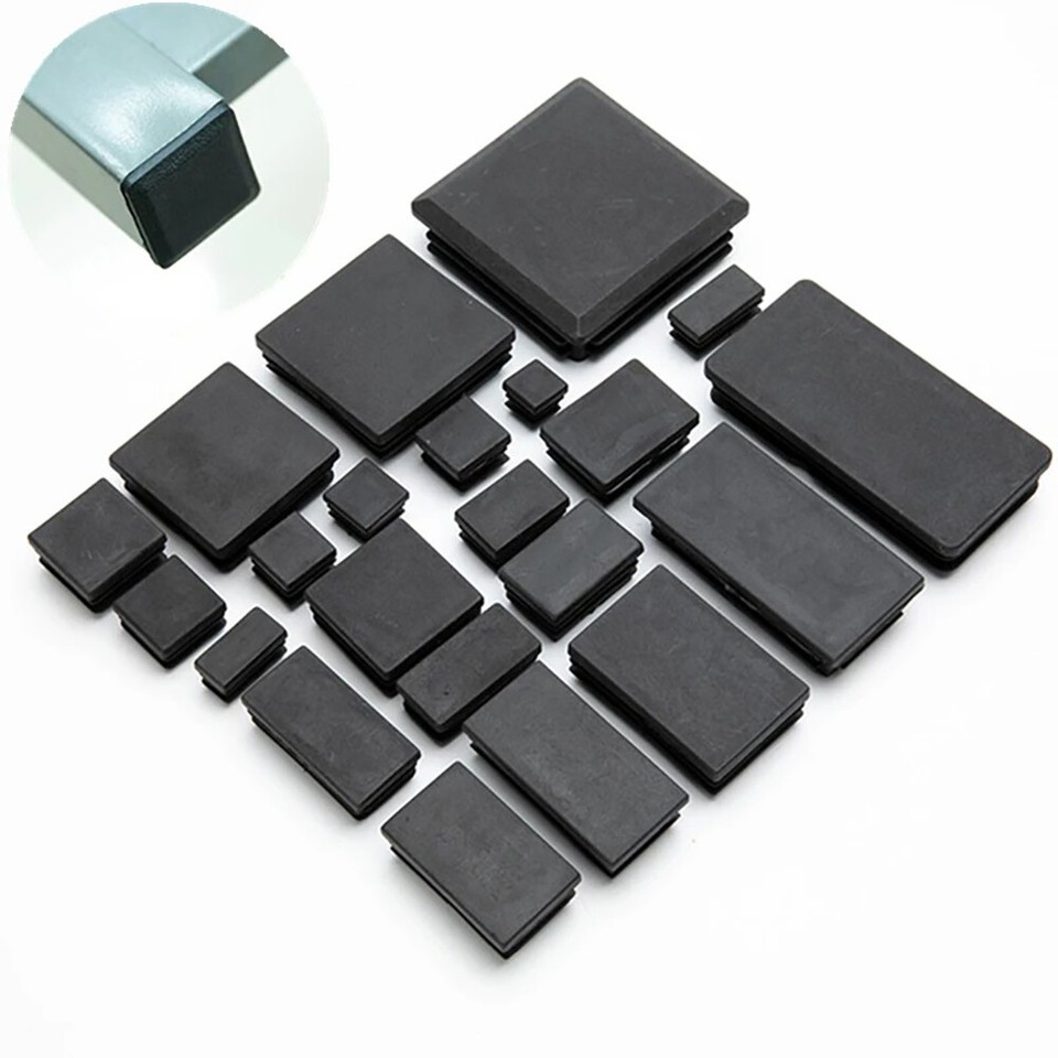 Square & Rectangle Plastic End Caps Blanking Plugs Tube Inserts ...