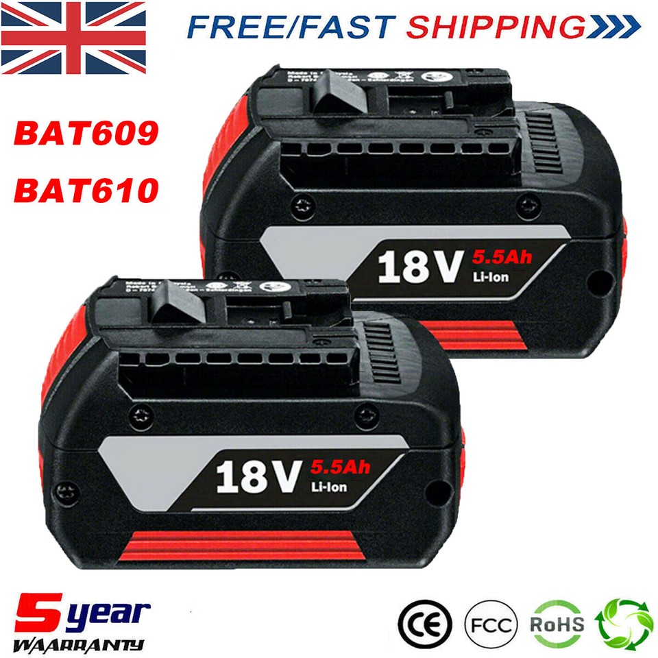 18V Li-ion Battery For Bosch GBA BAT609 BAT610 BAT618 17618 25618-01 or ...