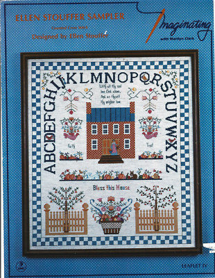 Ellen Stouffer Sampler Cross Stitch Chart House Alphabet Flowers etc ...