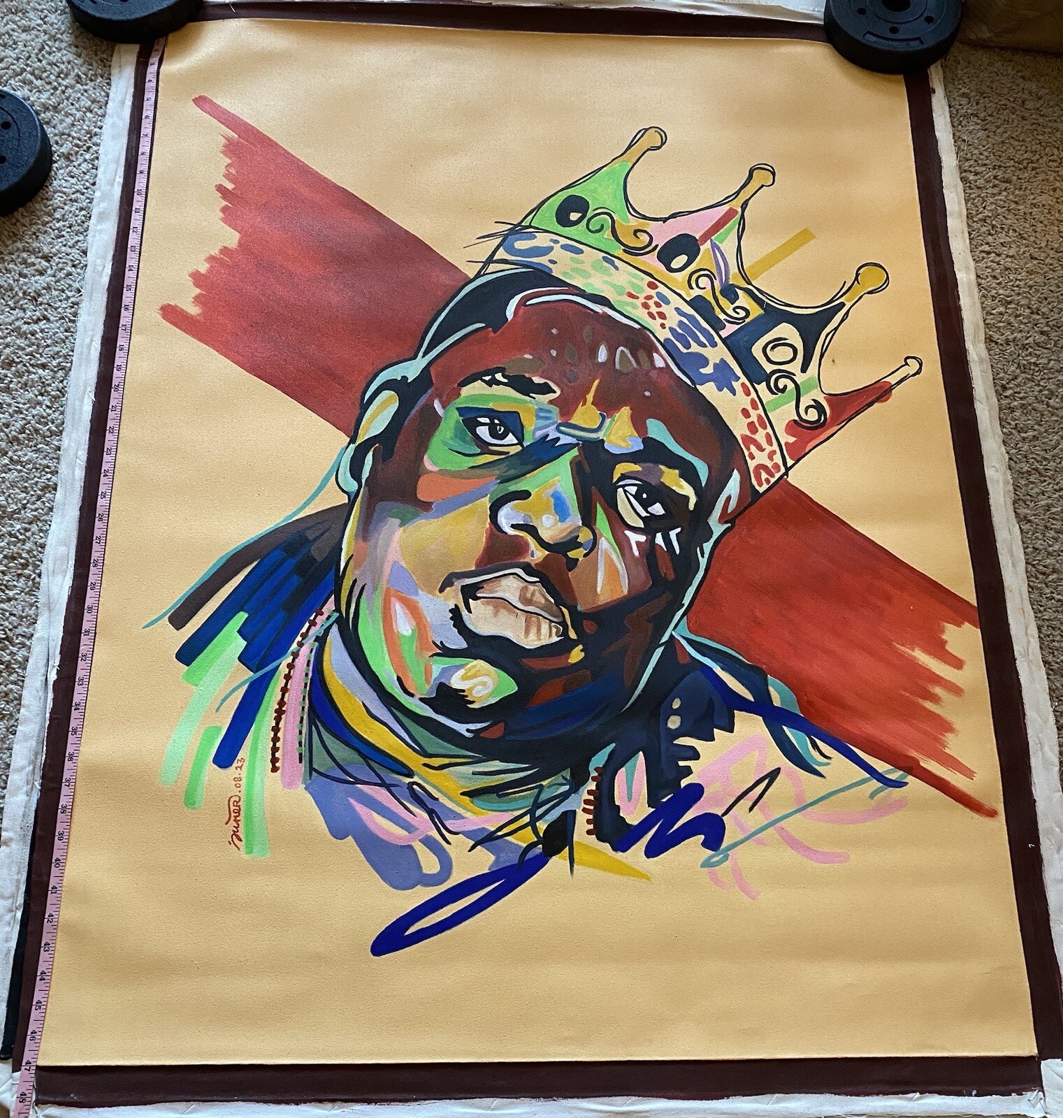 1 OF 1 NOTORIOUS BIGGIE SMALLS Abstract Canvas Hand Painting Poster 47 ...