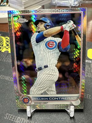 2022 Topps Chrome Wilson Contreras Prism Refractor #136 Chicago Cubs | eBay
