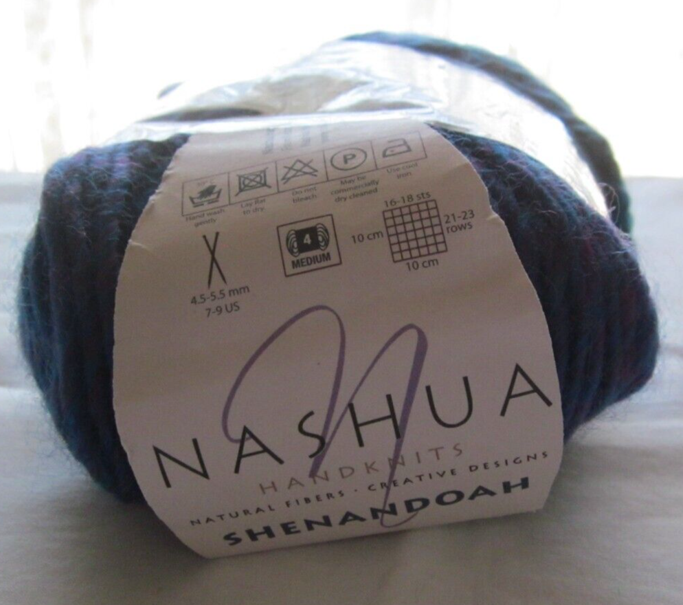 Nashua Handknits Shenandoah 100% Wool Yarn ~NSH .0004 Blue ~ 1.75 oz. /98 Yards | eBay
