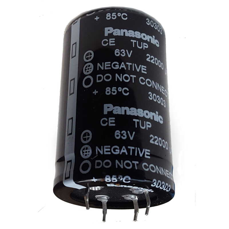 4 Pcs Panasonic ECE-T1JP223FA 63v 22000uf Electrolytic Capacitor (4 ...