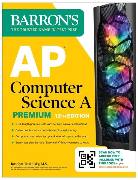 Ap Computer Science a Premium : 6 Practice Tests + Comprehensive Review ...