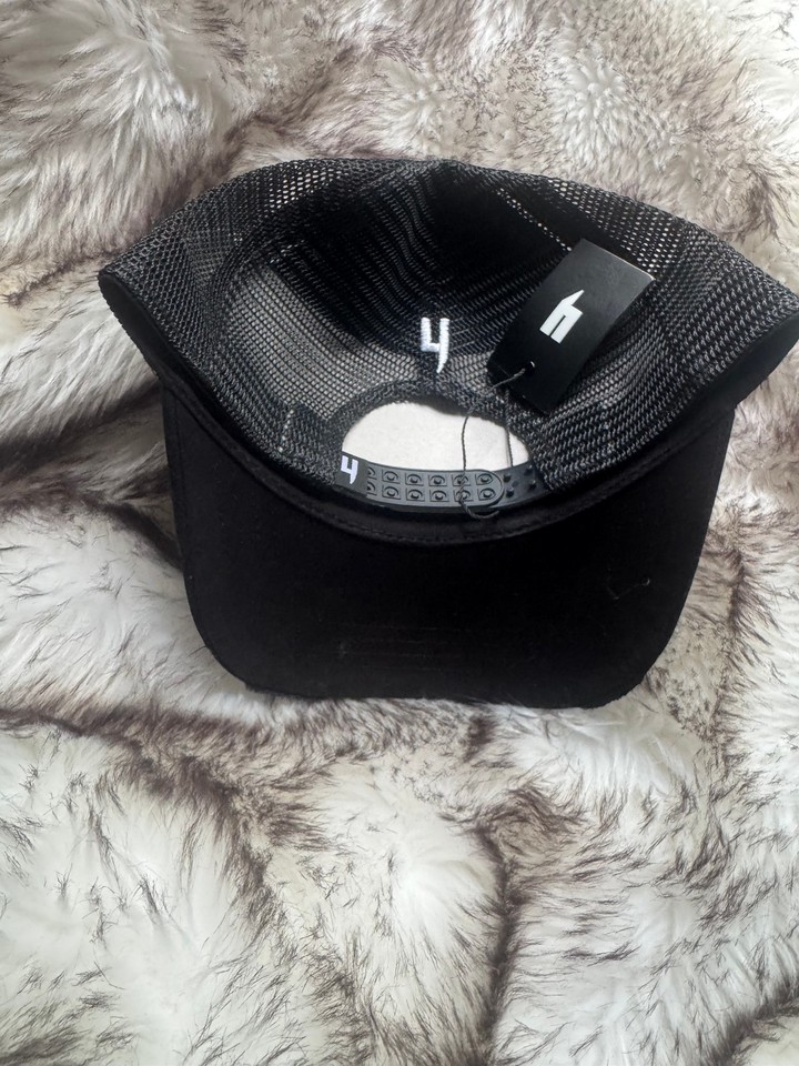 YYY YELIR WORLD CAP HAT BLACK WHITE OUTLINE | eBay UK