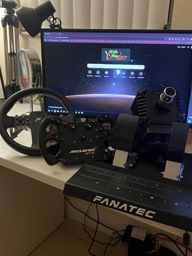 Fanatec CSL DD 8NM Wheel base with Mclaren GT3 V2 And Round Wheel with ...