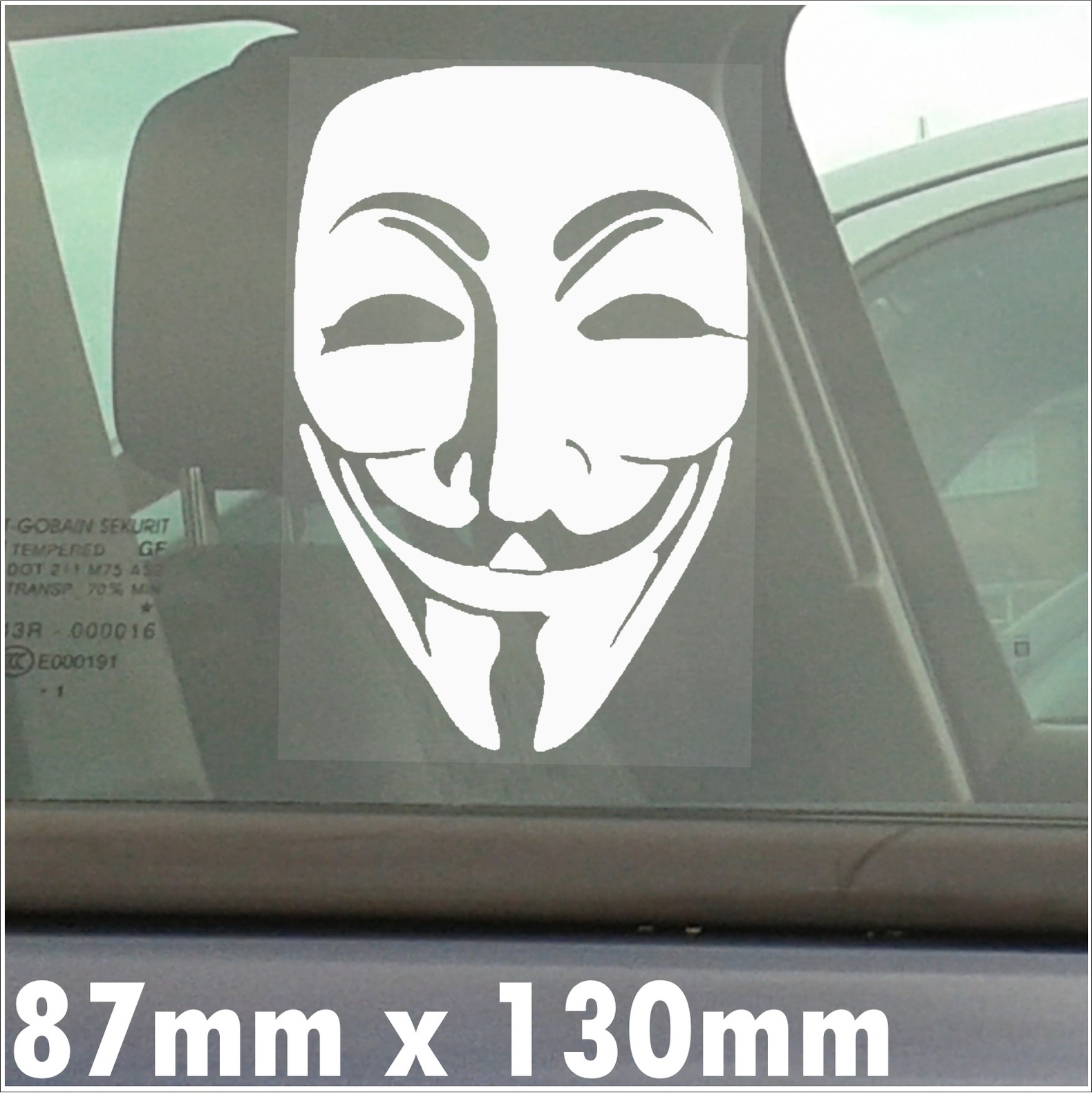 Guy Fawkes V For Vendetta Sign Self Adhesive Window Vinyl Stickers Car ...