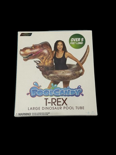 Pool Candy T-Rex Dinosaur 40" Large Pool Tube Inflatable Jumbo Swim ...
