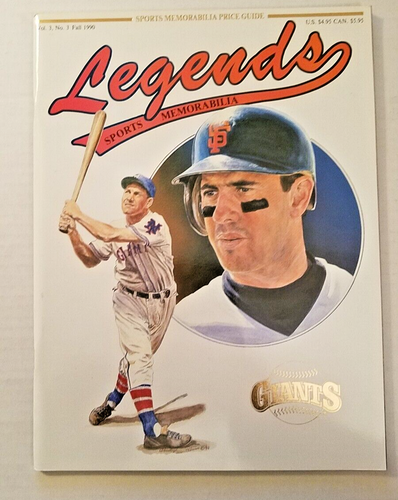 Will Clark Mel Ott 1990 Legends Magazine w/ Cards Jordan Murphy Boggs ...