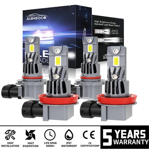 For Honda Civic EX Sedan 4-Door 2.0L 2016-2023 4x LED Lights High Low ...