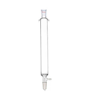 400ml 24/40 Glass Chromatography Column 30cm OD45mm Vacuum Adapte Lab ...