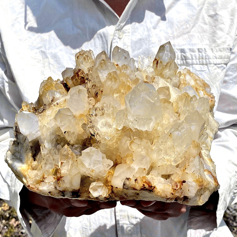 11.44LB Natural crystal clusters quartz crystal mineral specimens Reiki ...