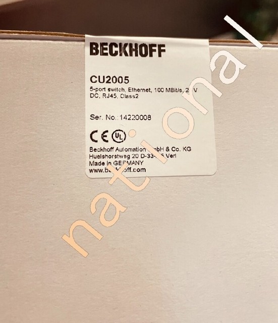 Beckhoff CU2005 5 Port Ethernet Switch 10/100 Mbit/s 29140002 for sale ...