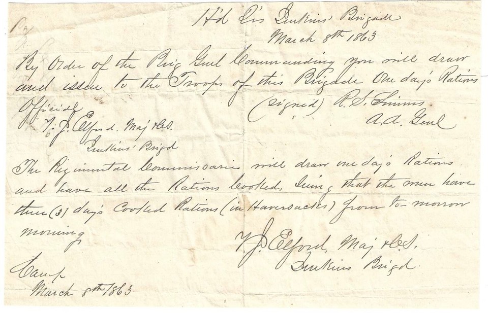 [Gettysburg] Important Confederate Jenkins' Brigade Rations | eBay