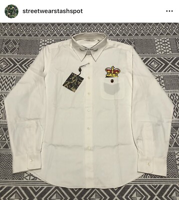 A Bathing Ape Bape King Ape Longsleeve Button Up Shirt Size Large | eBay