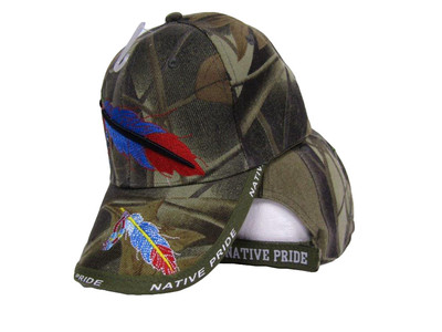 Native American Feather and Beads Native Pride Indian Shadow Camo Ball ...