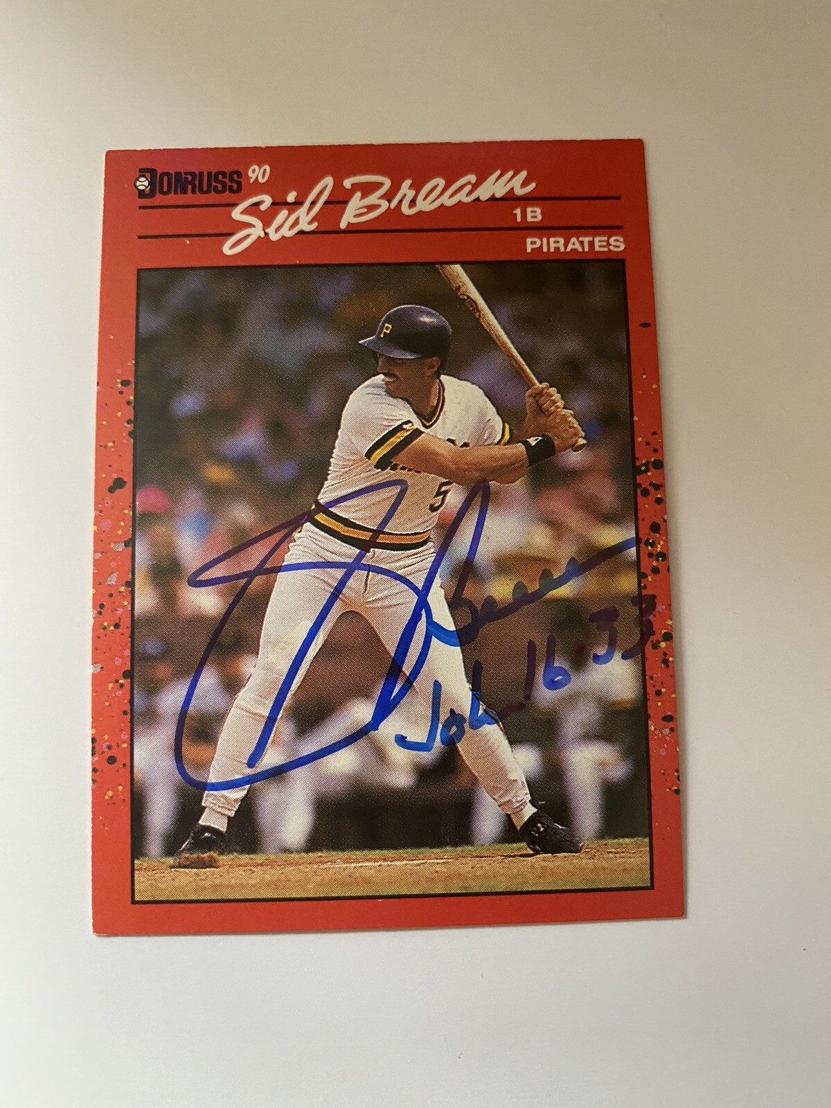Sid Bream Signed 1990 Donruss Pittsburgh Pirates Card # 329 | eBay