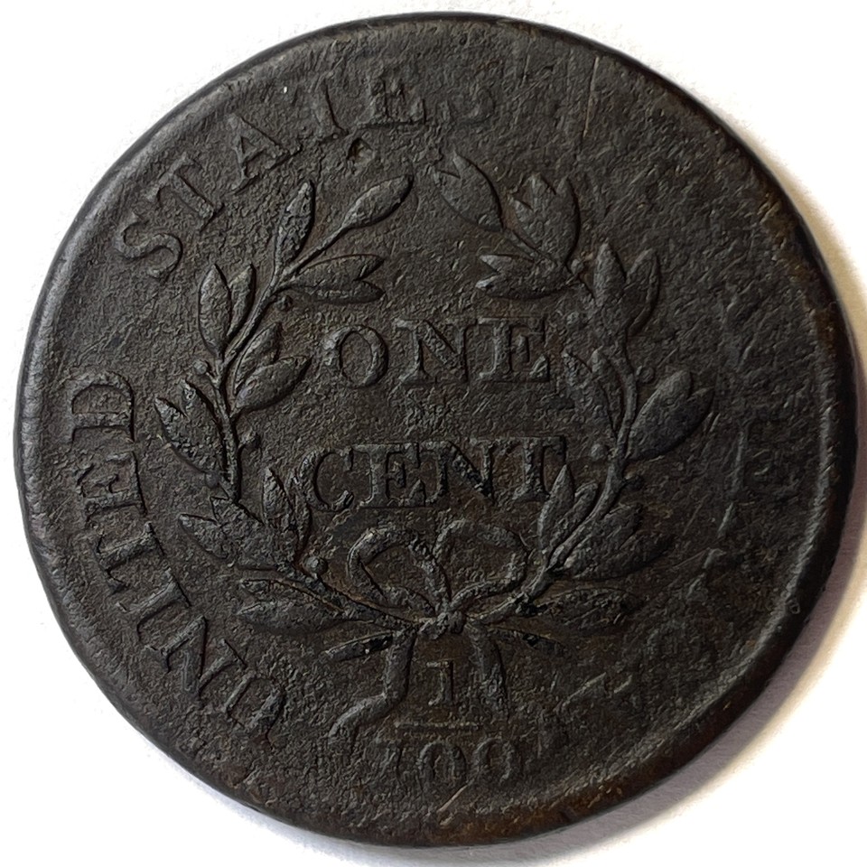 1807 Large Fraction S276 Draped Bust Large Cent Very Fine VF Coin ...