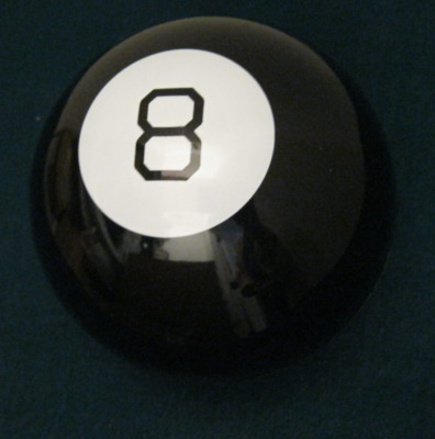 VINTAGE MAGIC 8 BALL ITEM #30188 BY MATTEL ~ 1186 MJ, 1 NL FORTUNE ...