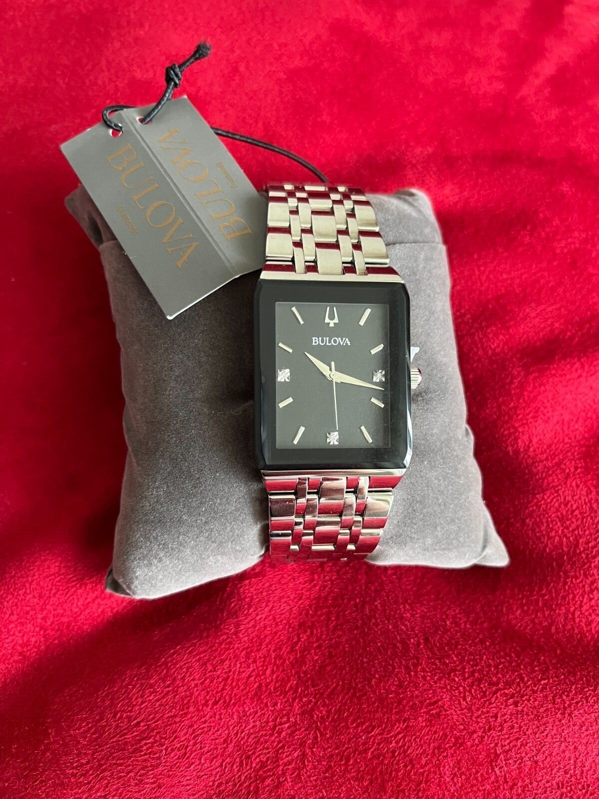 Bulova 96D145 Quadra 30MM Men's Stainless Steel Watch | eBay