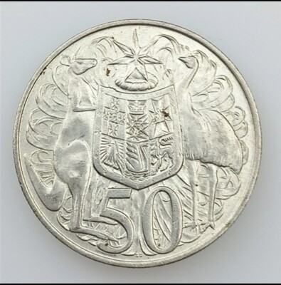 1966 Round Silver 50c Coin | eBay Australia