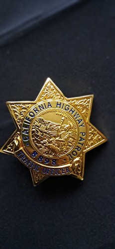 CHP CALIFORNIA HIGHWAY PATROL MOTORCYCLIST'S BRASS CHEST BADGE. | eBay UK