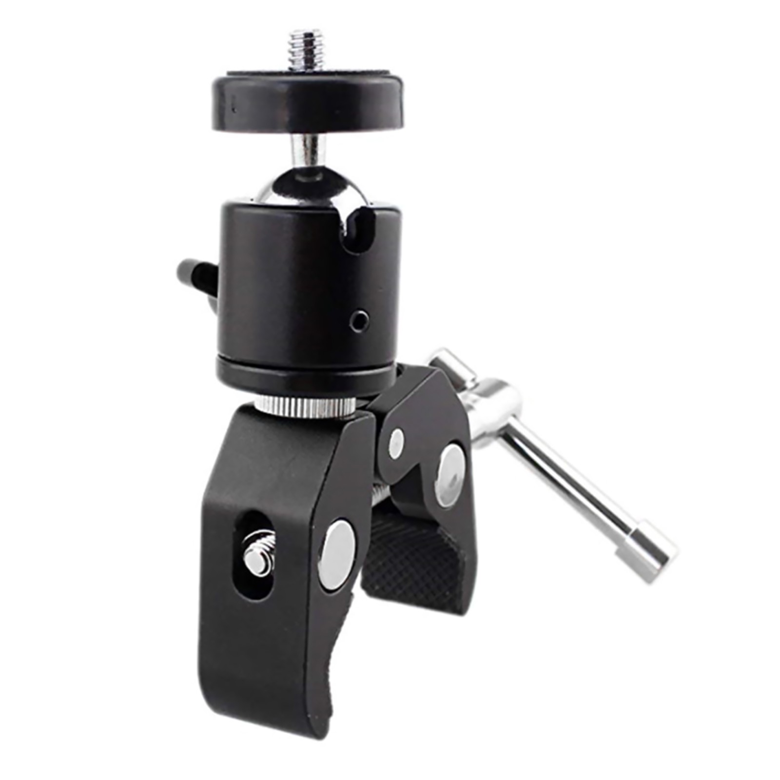 Clamp Mount Mini 360° Rotatable Ball Head 1/4"-20 For DSLR Camera ...