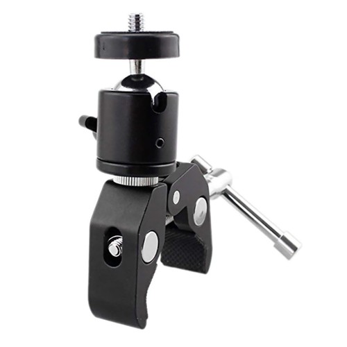 Clamp Mount Mini 360° Rotatable Ball Head 1/4"-20 For DSLR Camera ...
