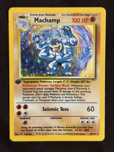 Machamp 1st Edition 81/102 Holo Pokemon TCG MP | eBay