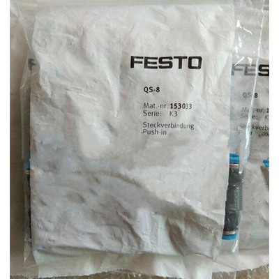 1Bag/10pc new festo QS-8 153033 Push-in Connector FAST SHIPPING | eBay