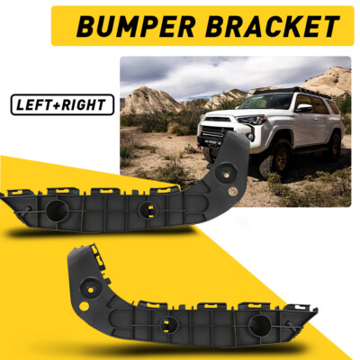 Black Bumper Support Brackets Front Pair For 2014-2021 Toyota 4Runner ...