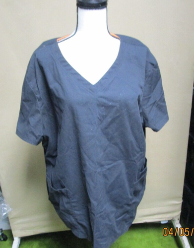 Scrubstar Scrub Shirt. 3xl, Pit To Pit 28" V Neck. Color: Black. PRE ...
